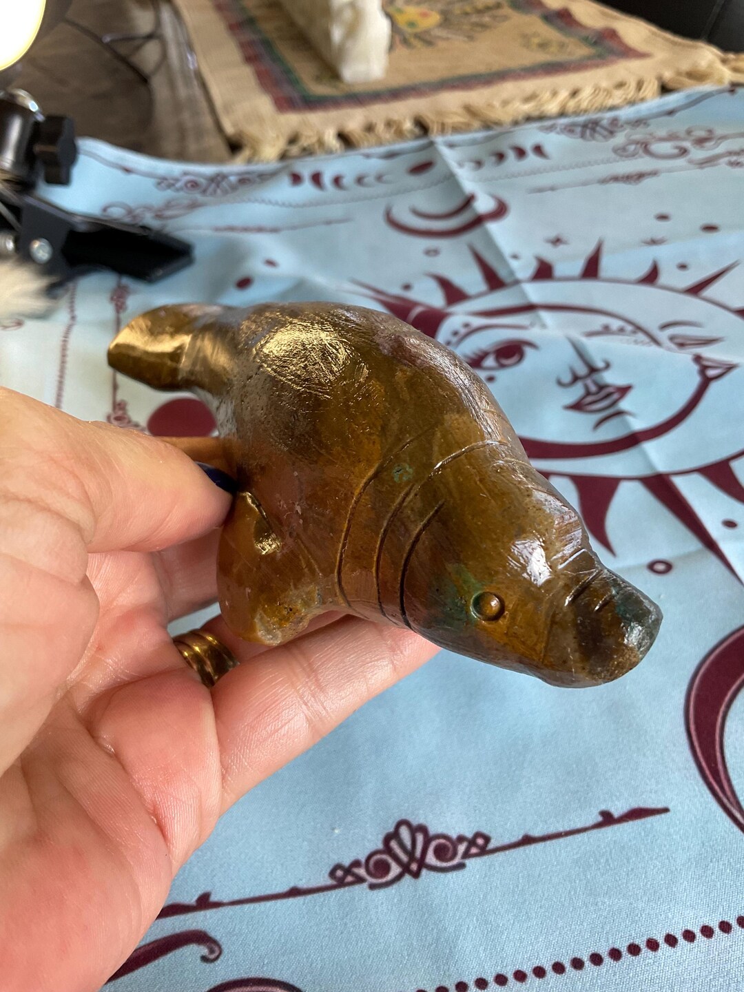 Ocean Jasper Manatee Crystal Carving/manatee Carving - Etsy