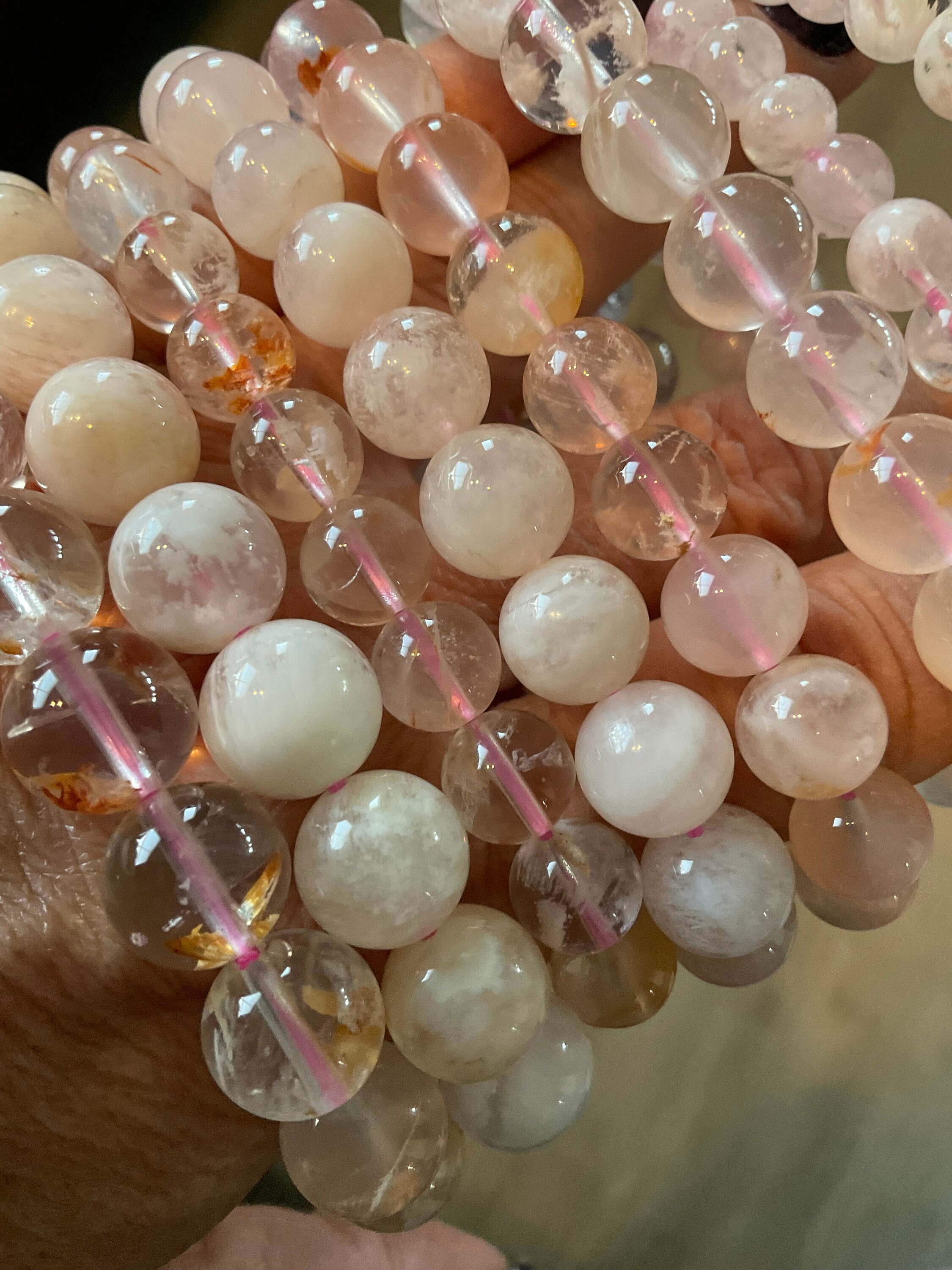 Snowflake Phantom Garden Quartz Crystal Bracelet/crystal Jewelry Gift ...