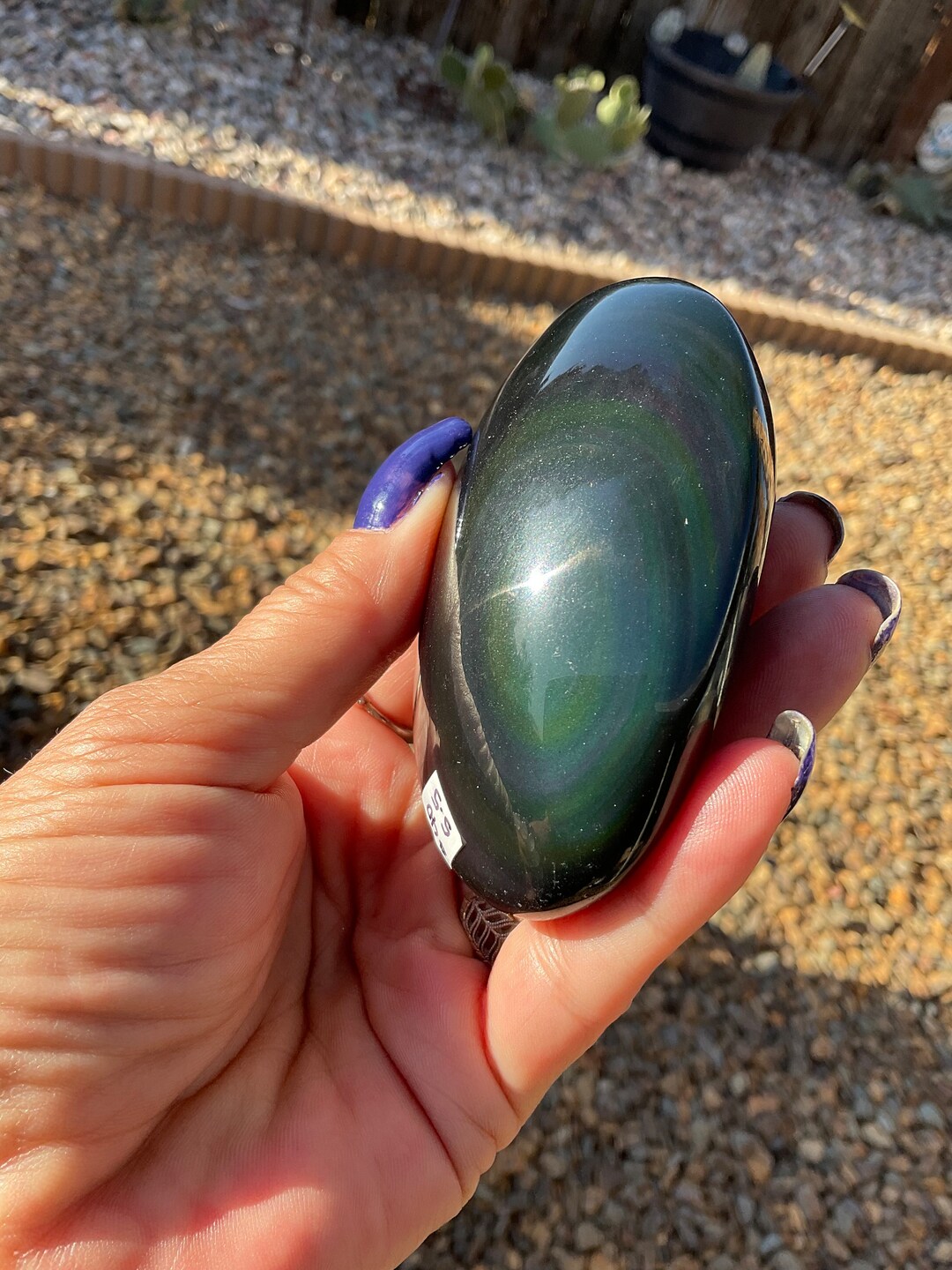 Rainbow Obsidian Crystal Palmstone/rainbow Obsidian Paper Weight ...