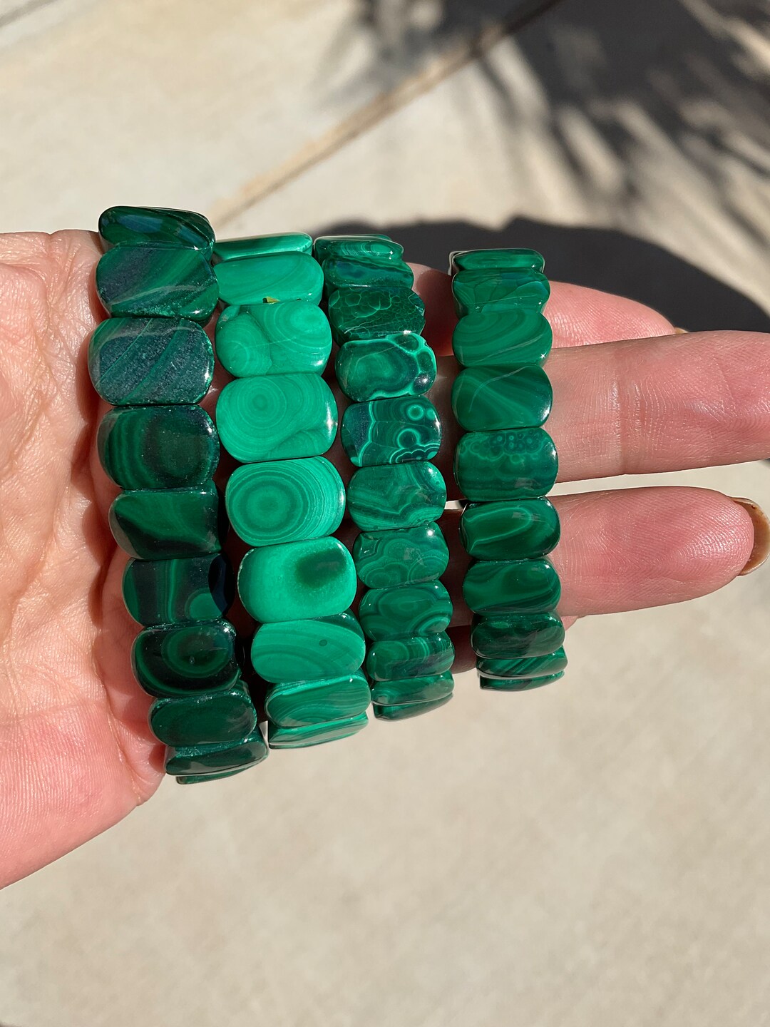 Malachite Bangle Crystal Bracelet/malachite Crystal Jewelry Gift - Etsy
