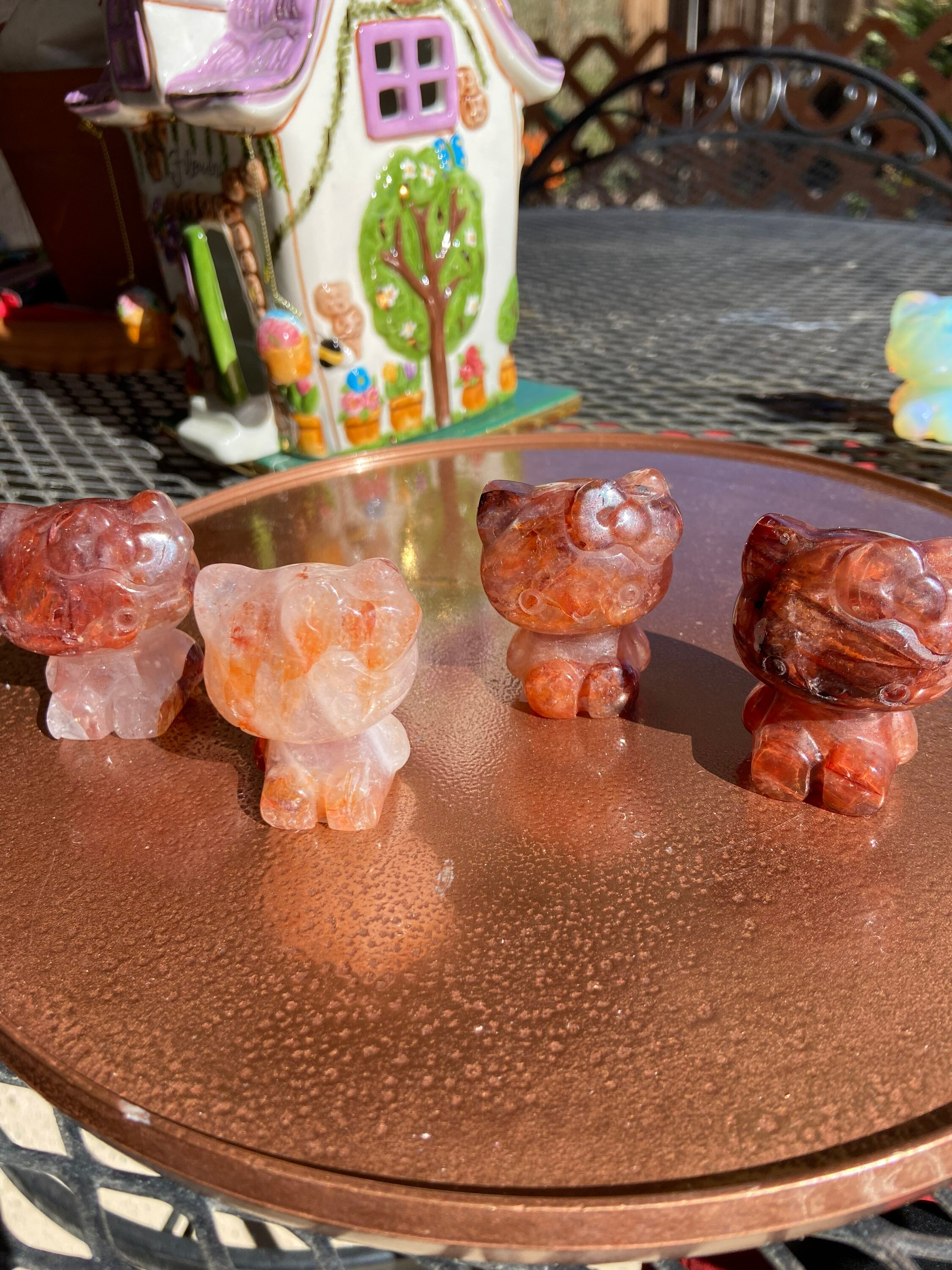 Hello Kitty Crystal Carvings, Crystal Gifts, Fire Quartz, Moonstone ...