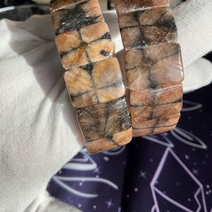 Andalusite/chiastolite/apyre Gemstone Bangle Bracelet/andalusite ...
