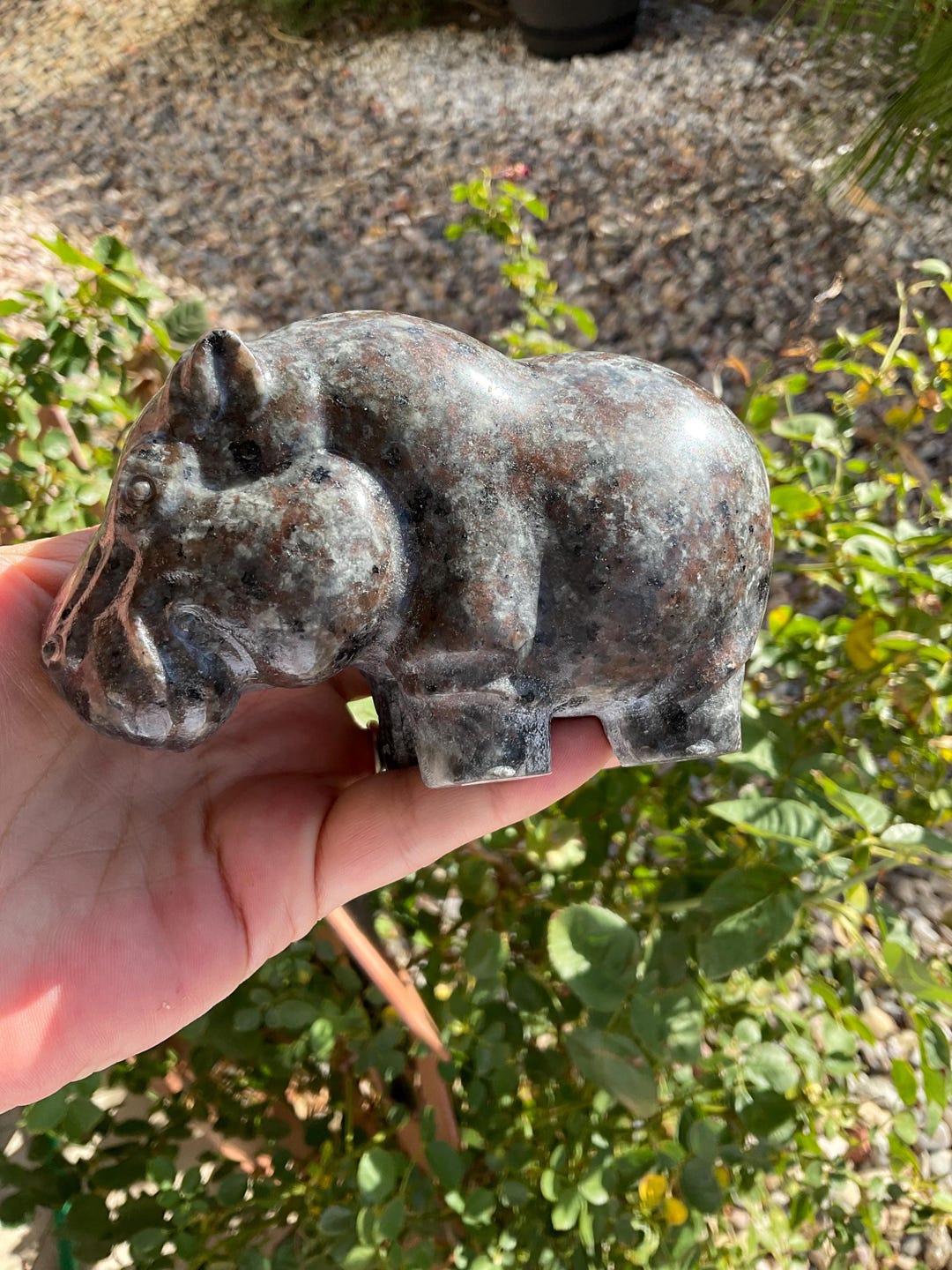 Yooperlite Crystal Hippo Carving/hippo Collector/crystal Hippopotamus ...