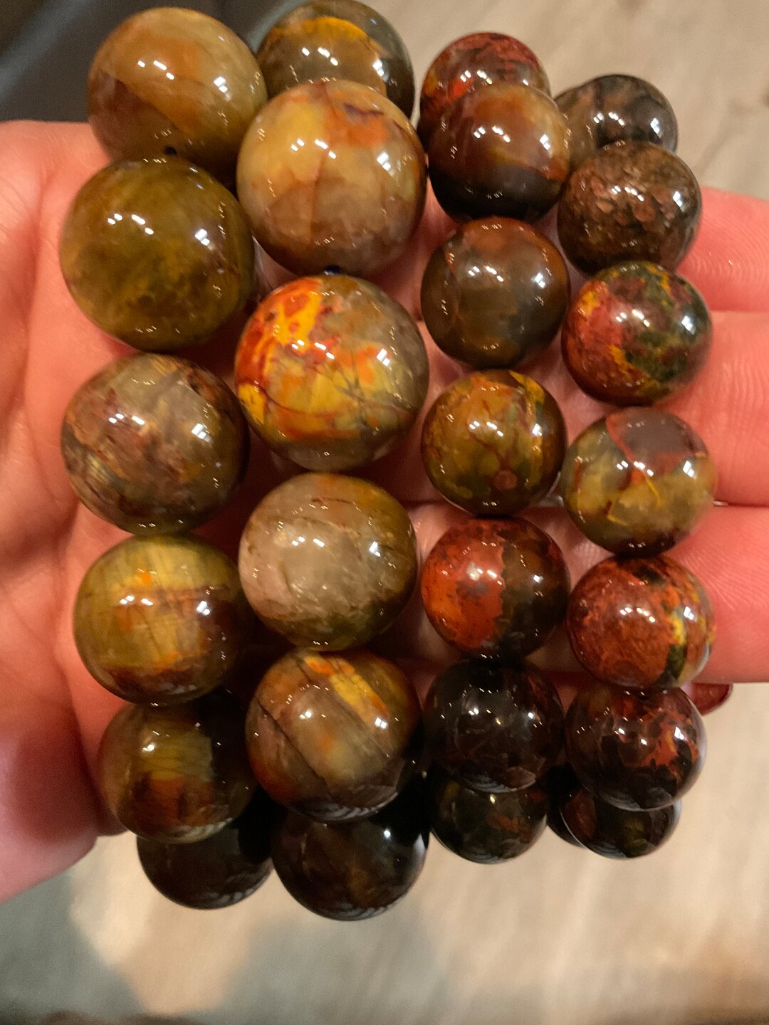 High Quality Pietersite Beaded Crystal Bracelet/pietersite Crystal ...