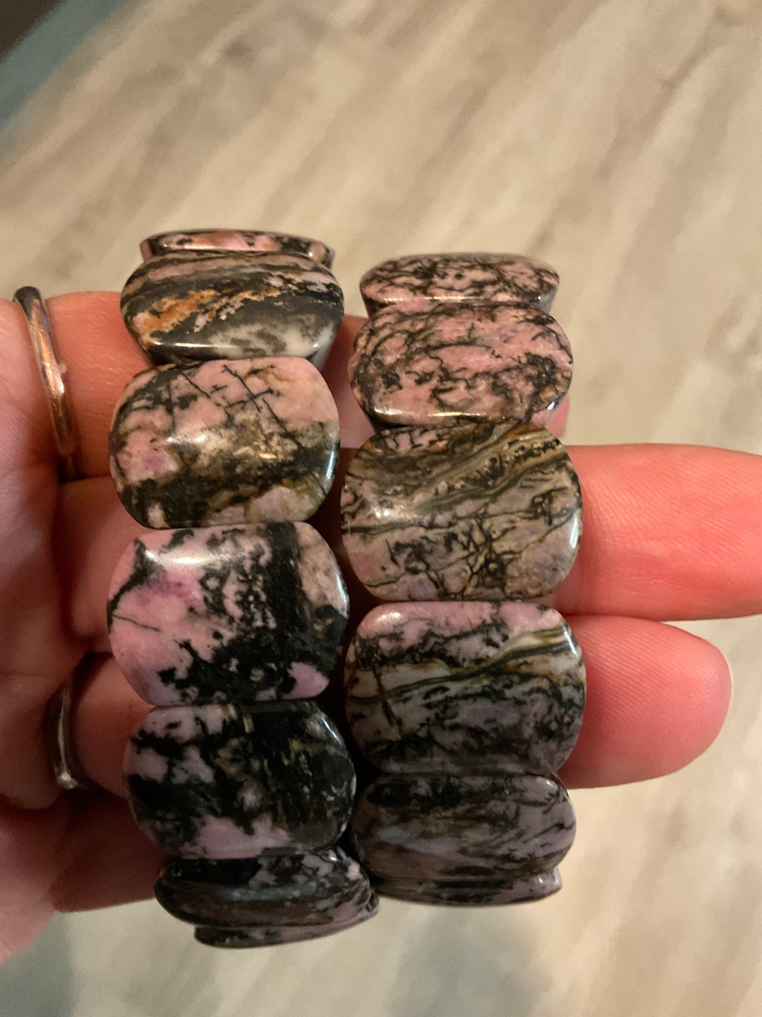 Rhodonite Bangle Crystal Bracelet/crystal Jewelry Gift - Etsy