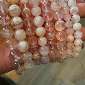 Snowflake Phantom Garden Quartz Crystal Bracelet/crystal Jewelry Gift ...