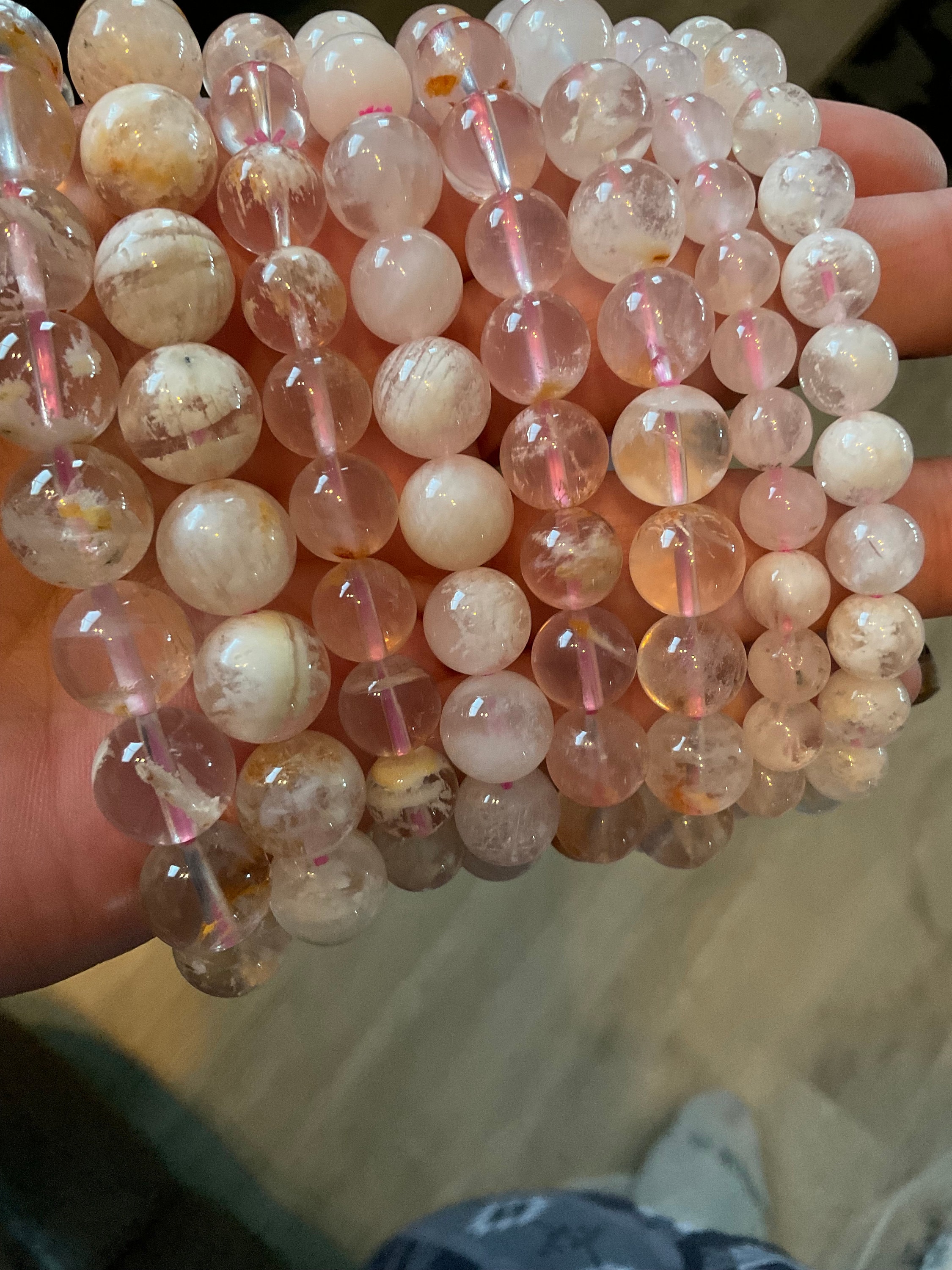 Snowflake Phantom Garden Quartz Crystal Bracelet/crystal Jewelry Gift ...