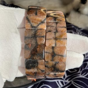 Andalusite/chiastolite/apyre Gemstone Bangle Bracelet/andalusite ...
