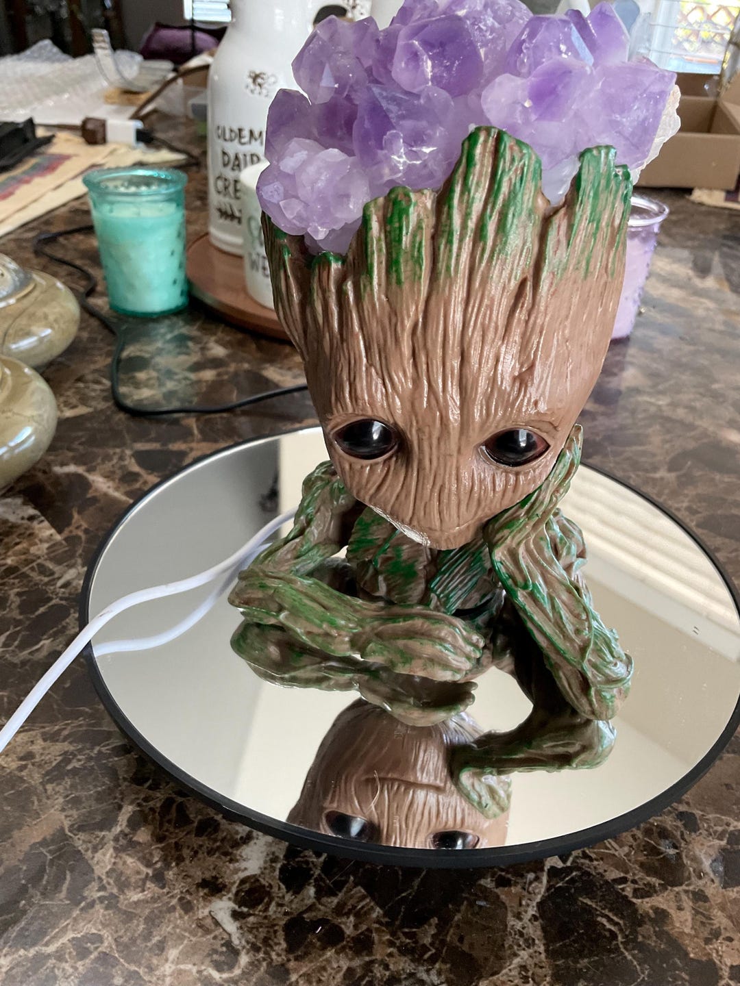 Amethyst Light up Groot Tree/groot With Amethyst Top That Lights Up ...