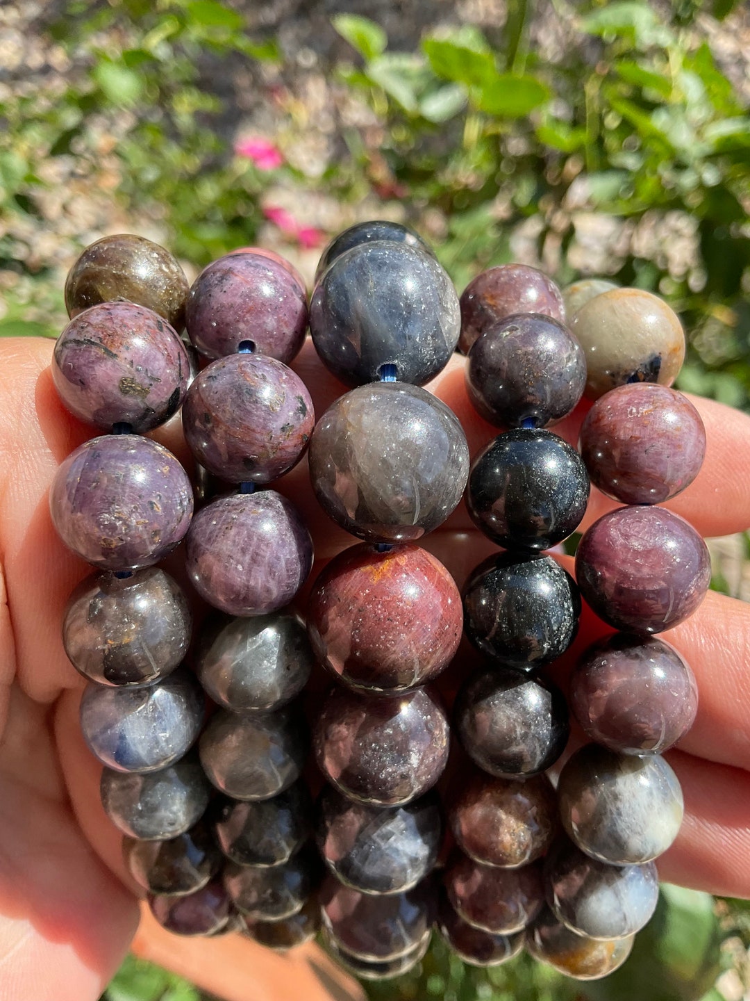Ruby Kyanite With Mica Crystal Bracelets/ruby Kyanite With Mica Crystal ...