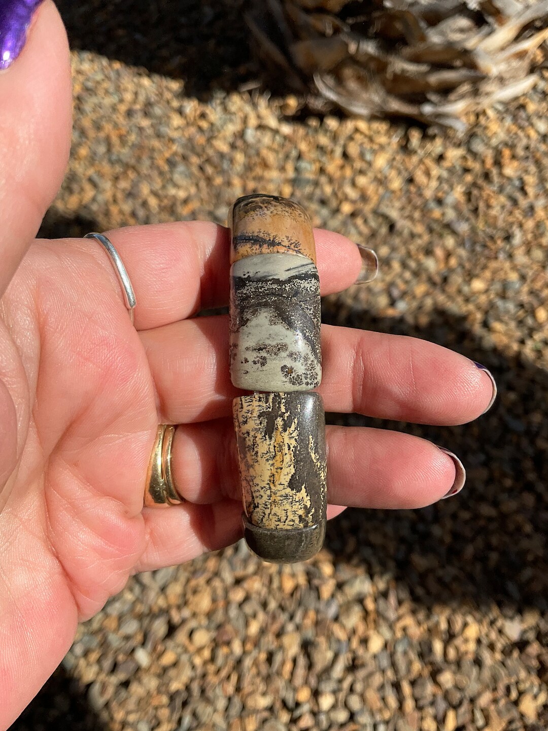 Picture Jasper Crystal Bangle Bracelet/picture Jasper Jewelry Gift - Etsy