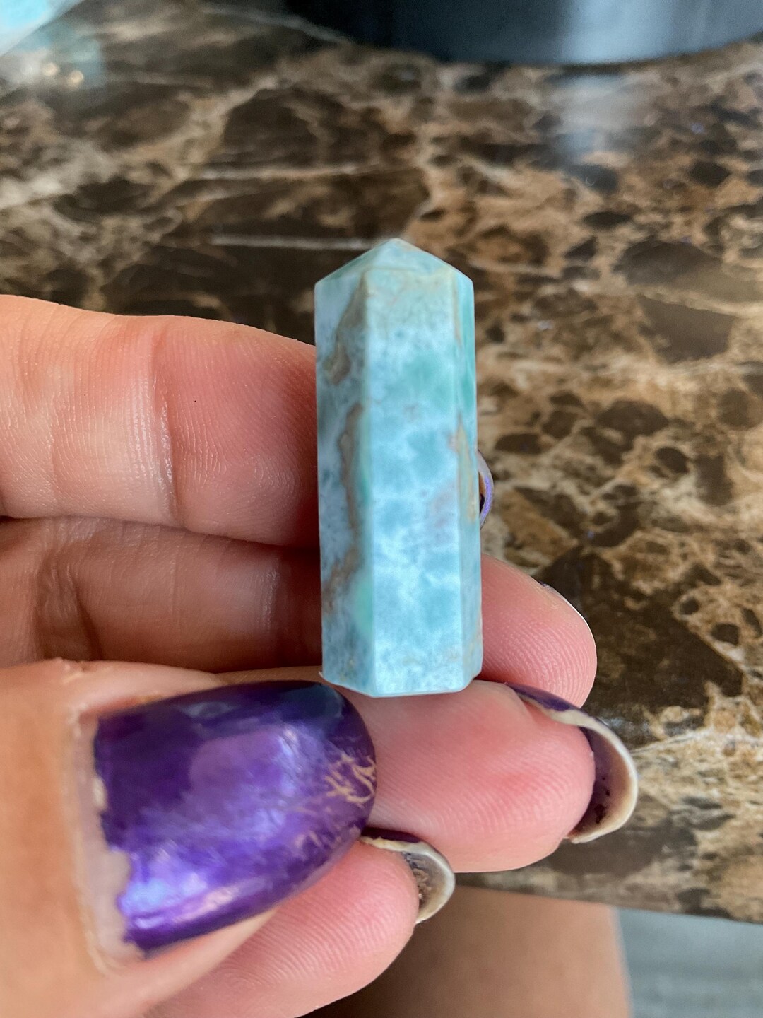 Larimar Mini Tower Carvings/larimar Tower/larimar Home Decor - Etsy