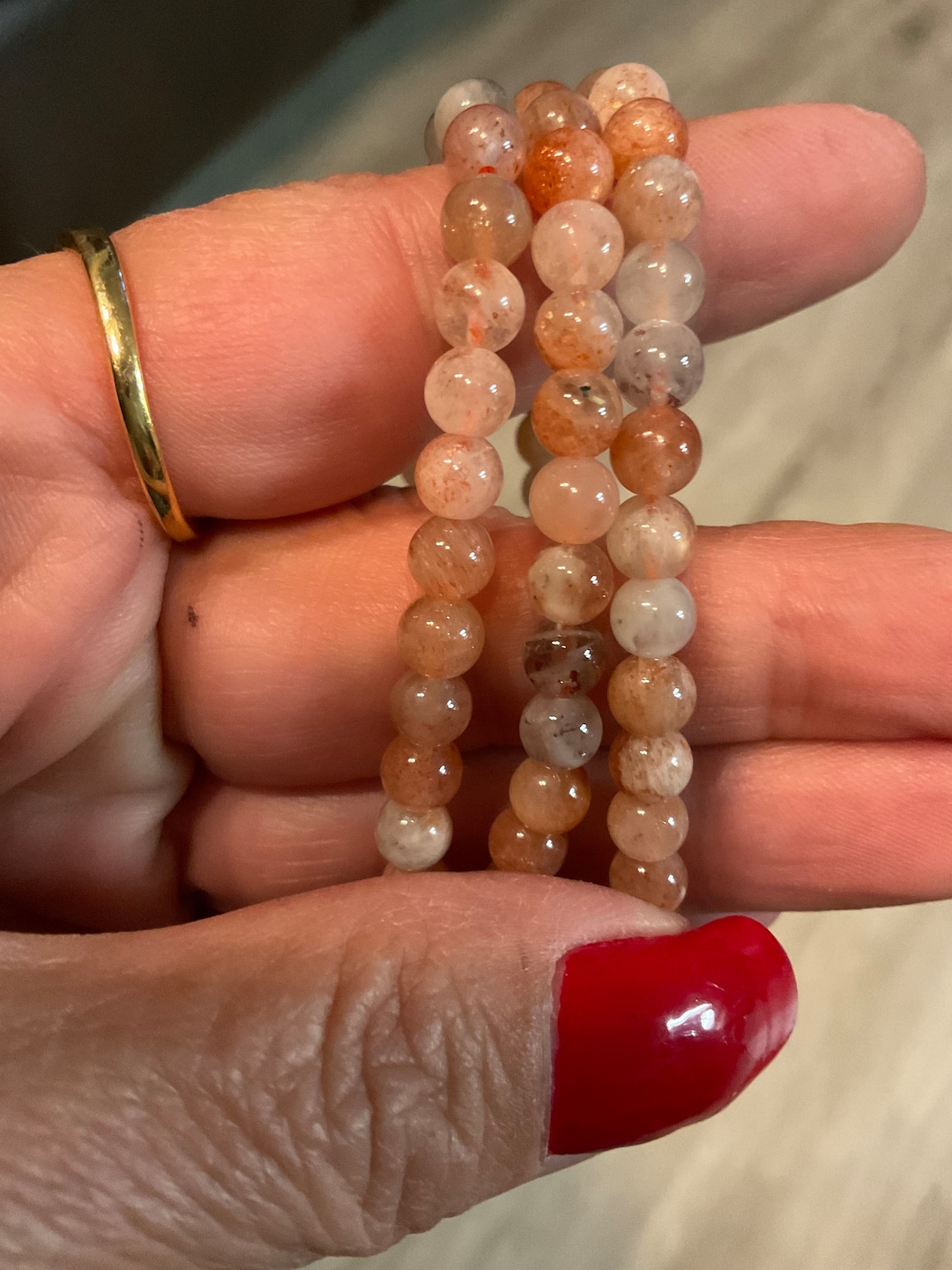 Arusha Sunstone Triple Layer Crystal Bracelet/crystal Jewelry Gift - Etsy