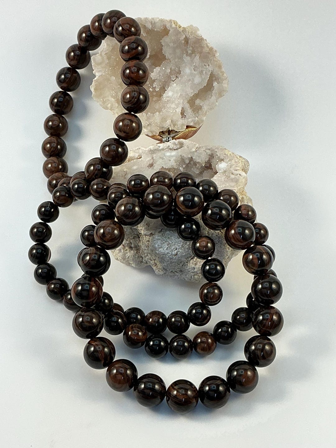 Banded Obsidian Gemstone Beaded Bracelet/ Banded Obsidian Jewelry - Etsy