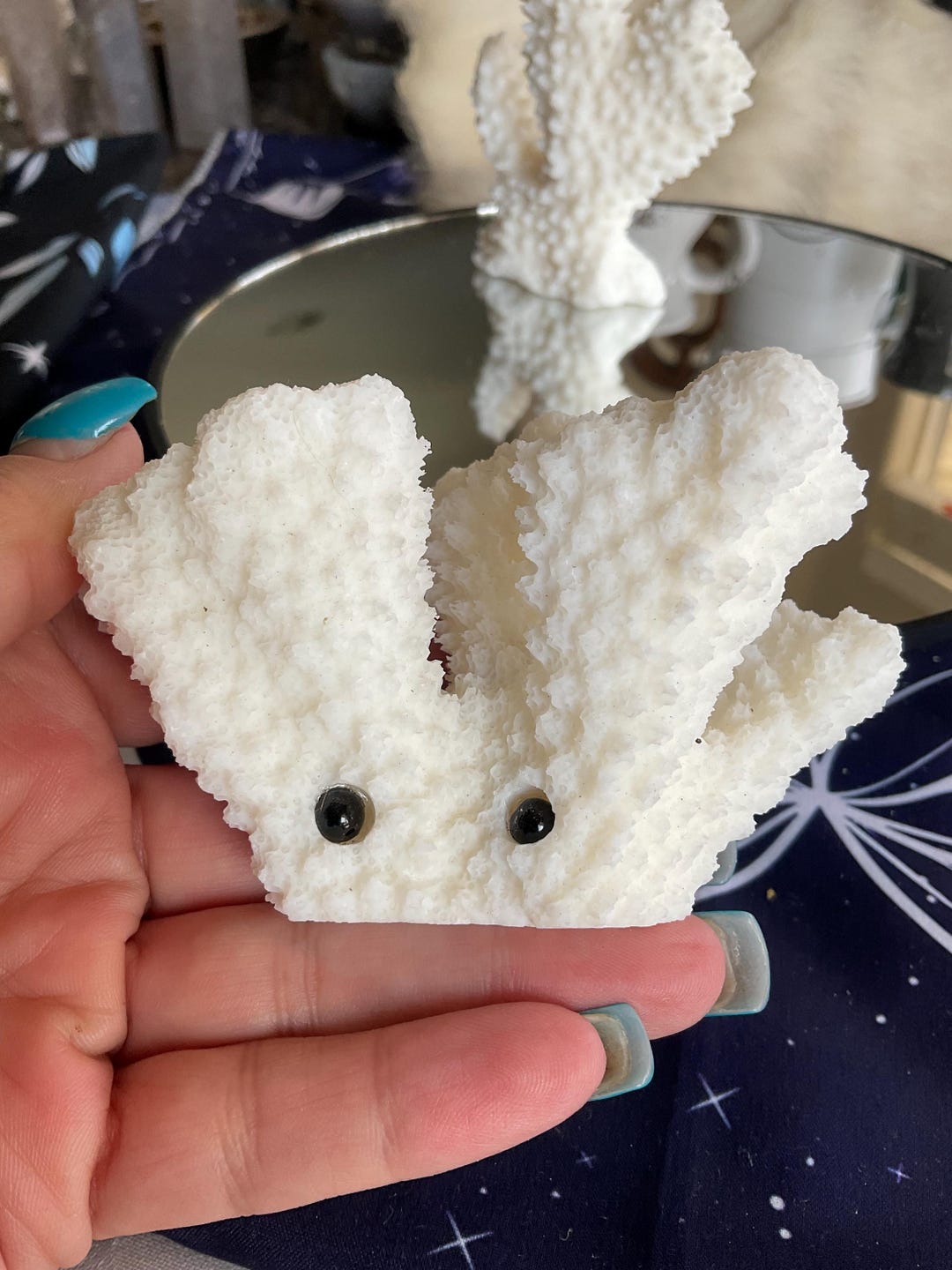 Coral Pet Rock Carving/coral Home Decor/coral Ocean Beach House Decor ...