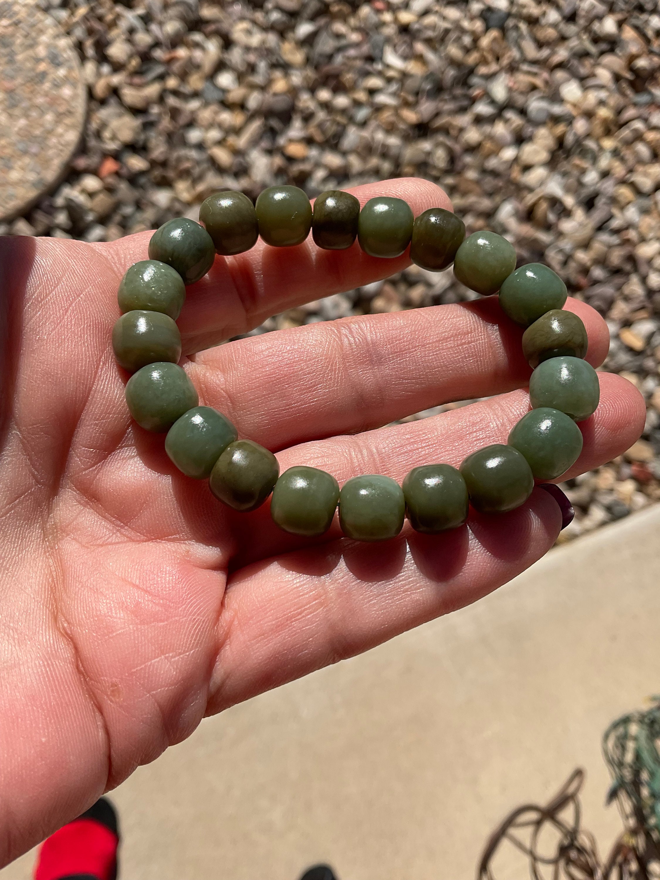 Nephrite Jade Crystal Bracelet/ Crystal Jewelry Gift/with Certificate ...