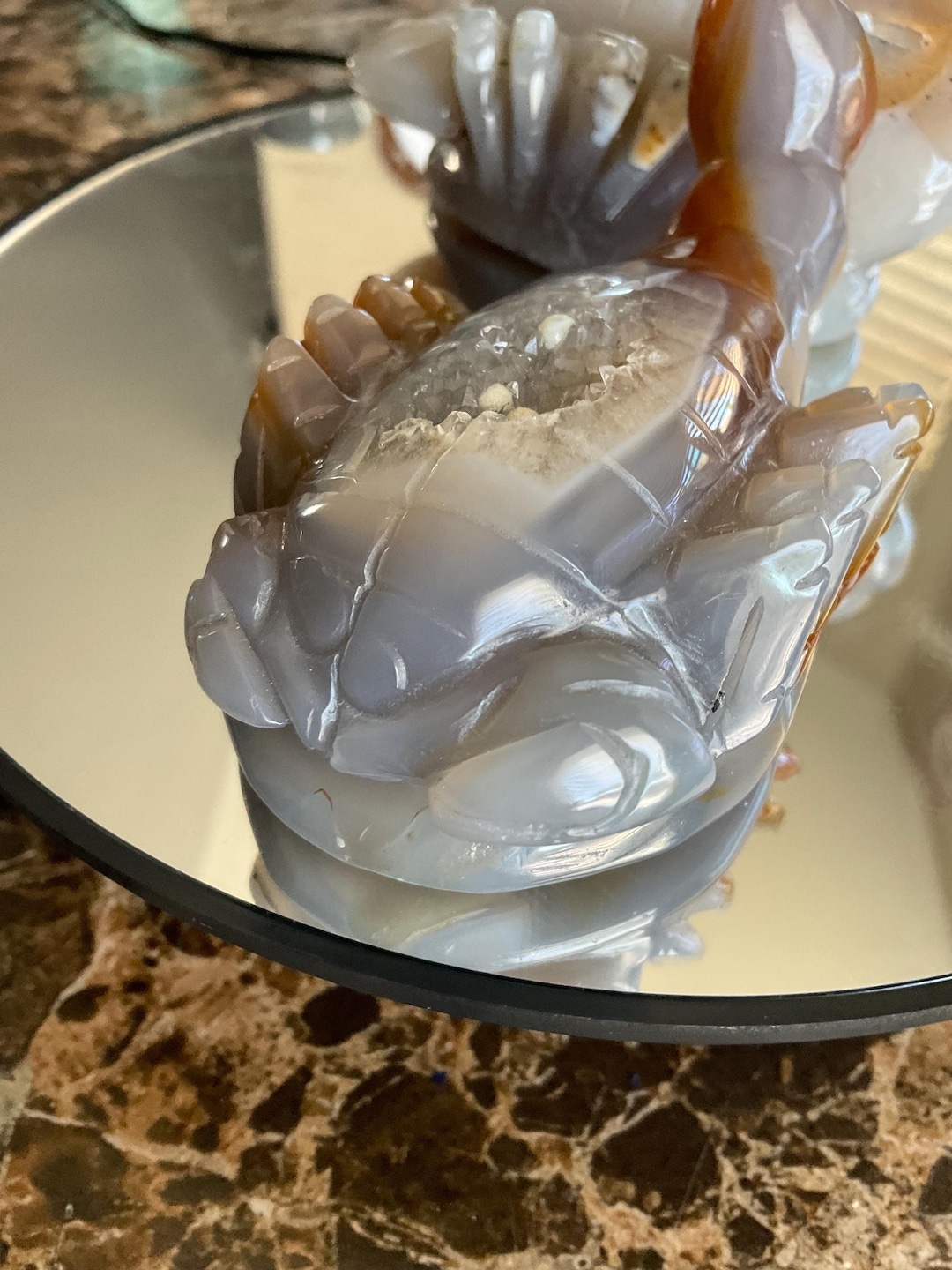 Brazilian Druzy Agate Scorpion Crystal Carving/druzy Agate Scorpion ...