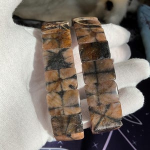 Andalusite/chiastolite/apyre Gemstone Bangle Bracelet/andalusite ...