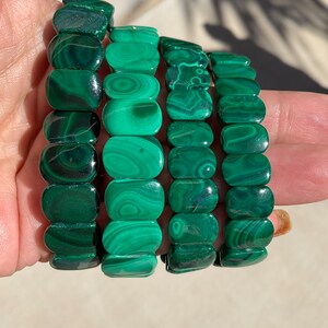 Malachite Bangle Crystal Bracelet/malachite Crystal Jewelry Gift - Etsy