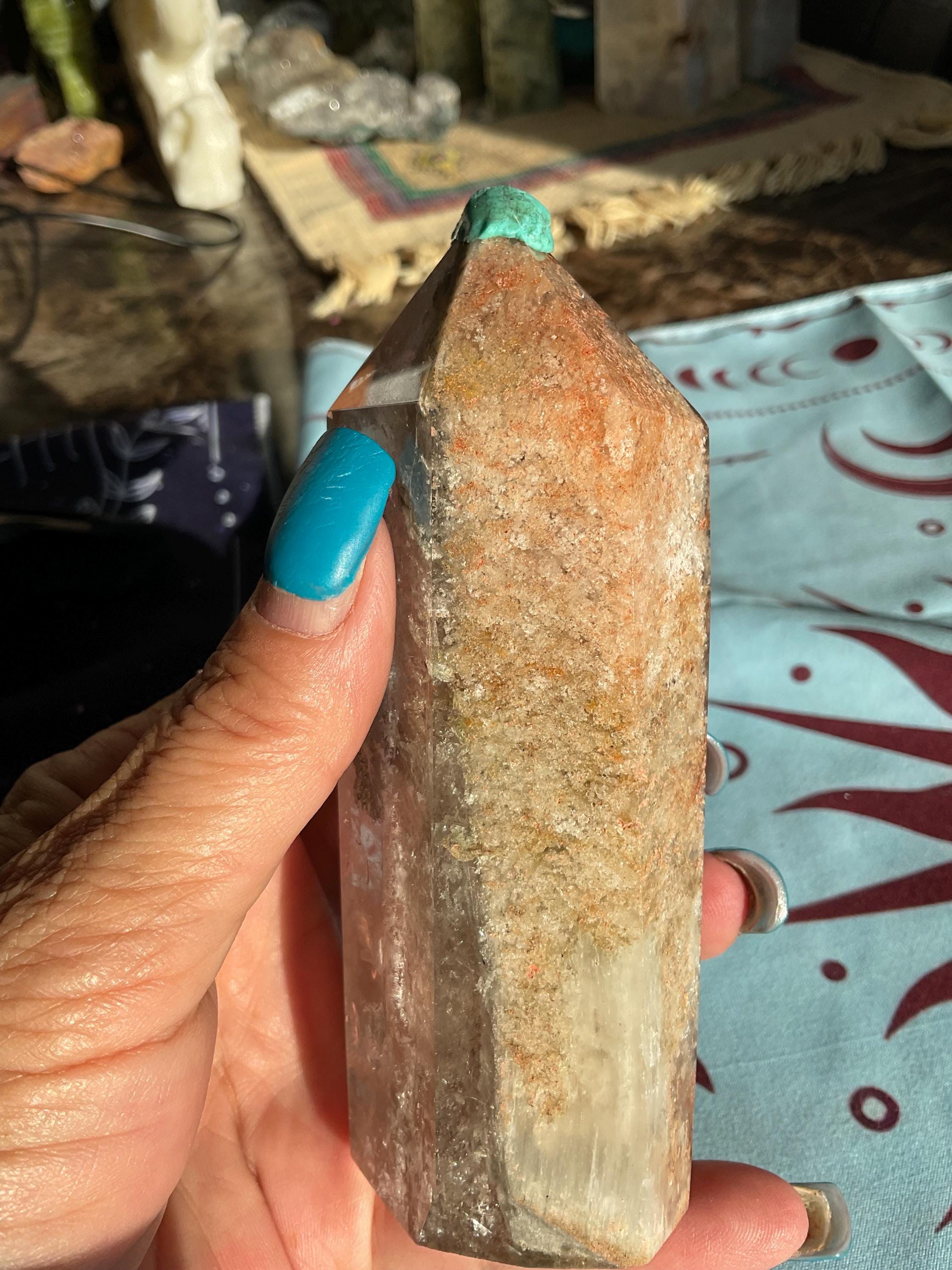 Thousand Layer Garden Quartz Crystal Tower: Pink Beige Home Decor - Etsy