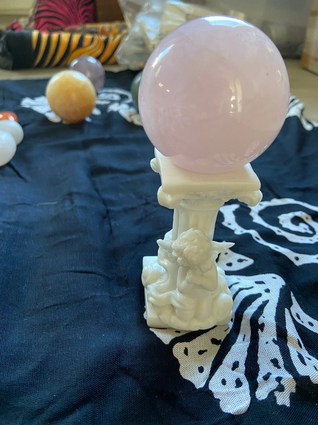 Angel Statue Sphere Crystal Holder - Etsy