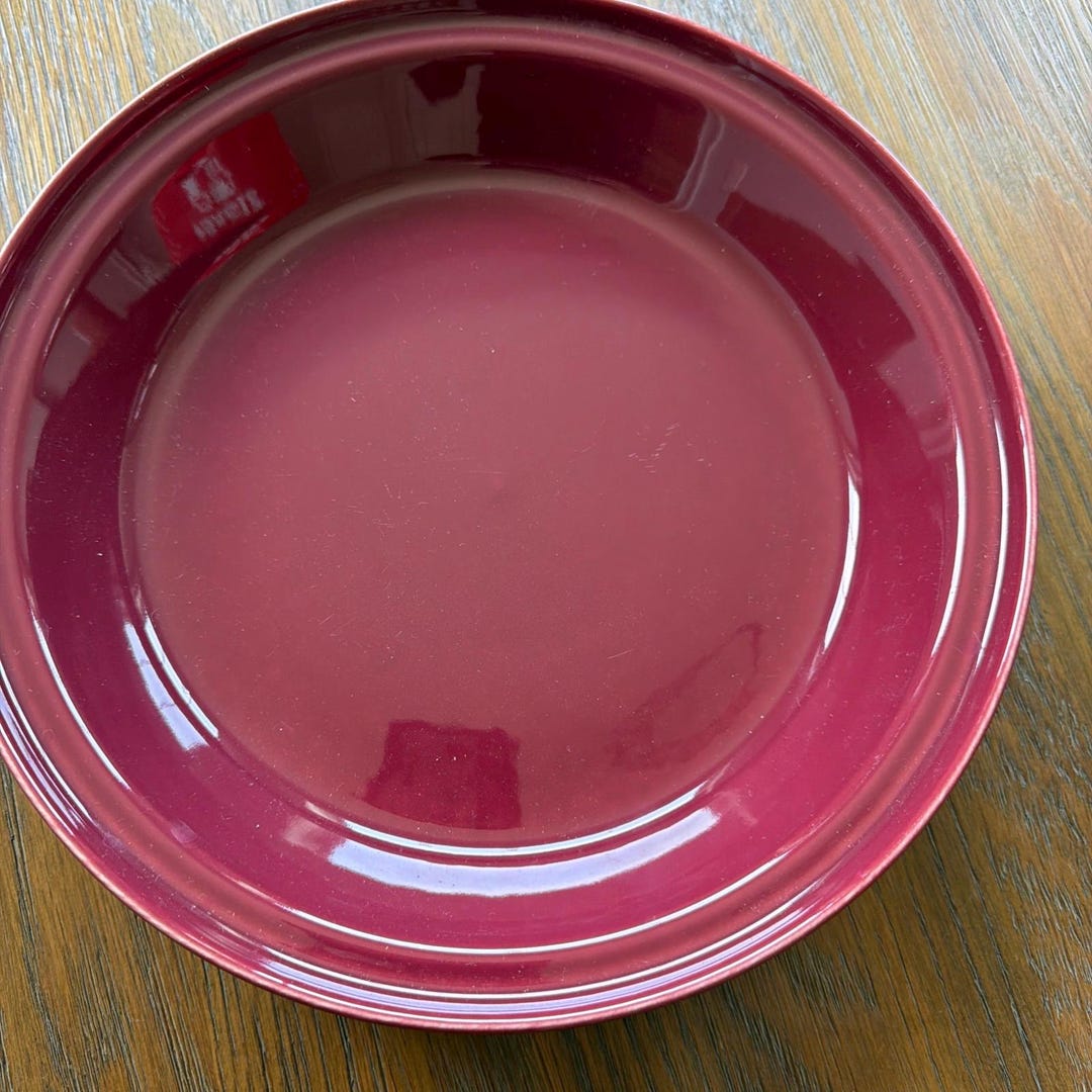 Fiestaware Claret Deep Dish Pie Baker Fiesta Retired Burgundy Pie Pan ...