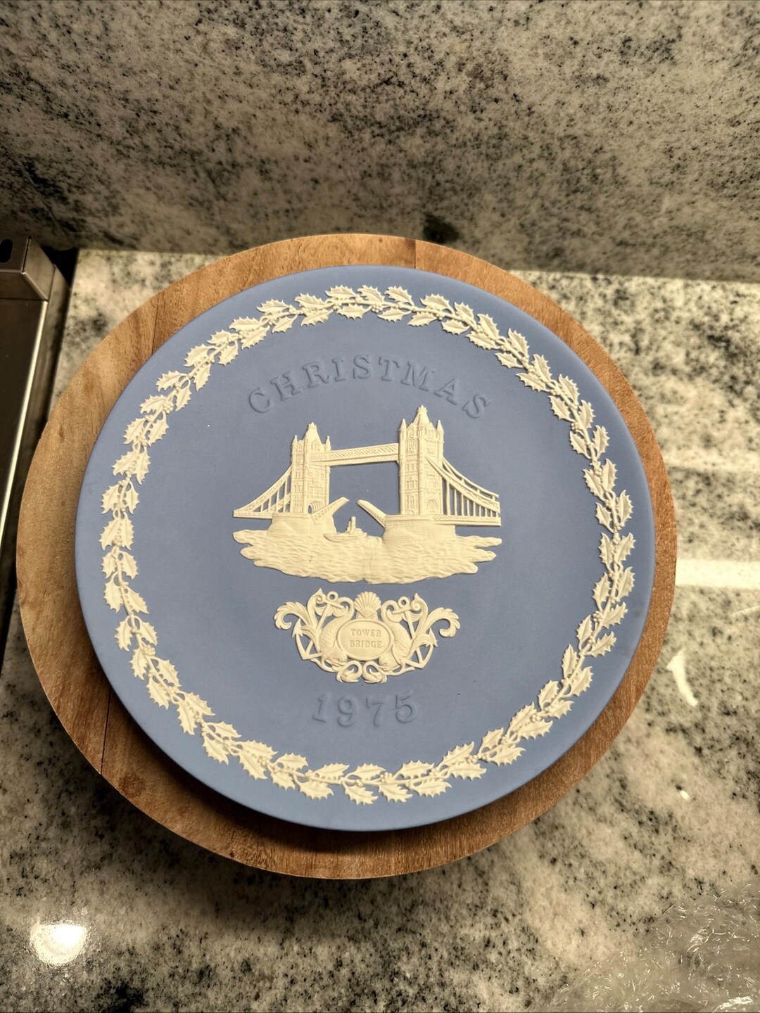 Wedgwood Jasperware Tower Bridge Christmas Plate 1975 Blue White 8” - Etsy