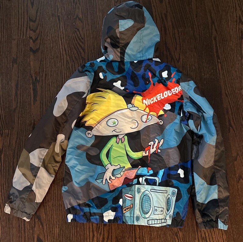 Members Only X Hey Arnold Nickelodeon Puffer Jacket Coat All Over Print ...