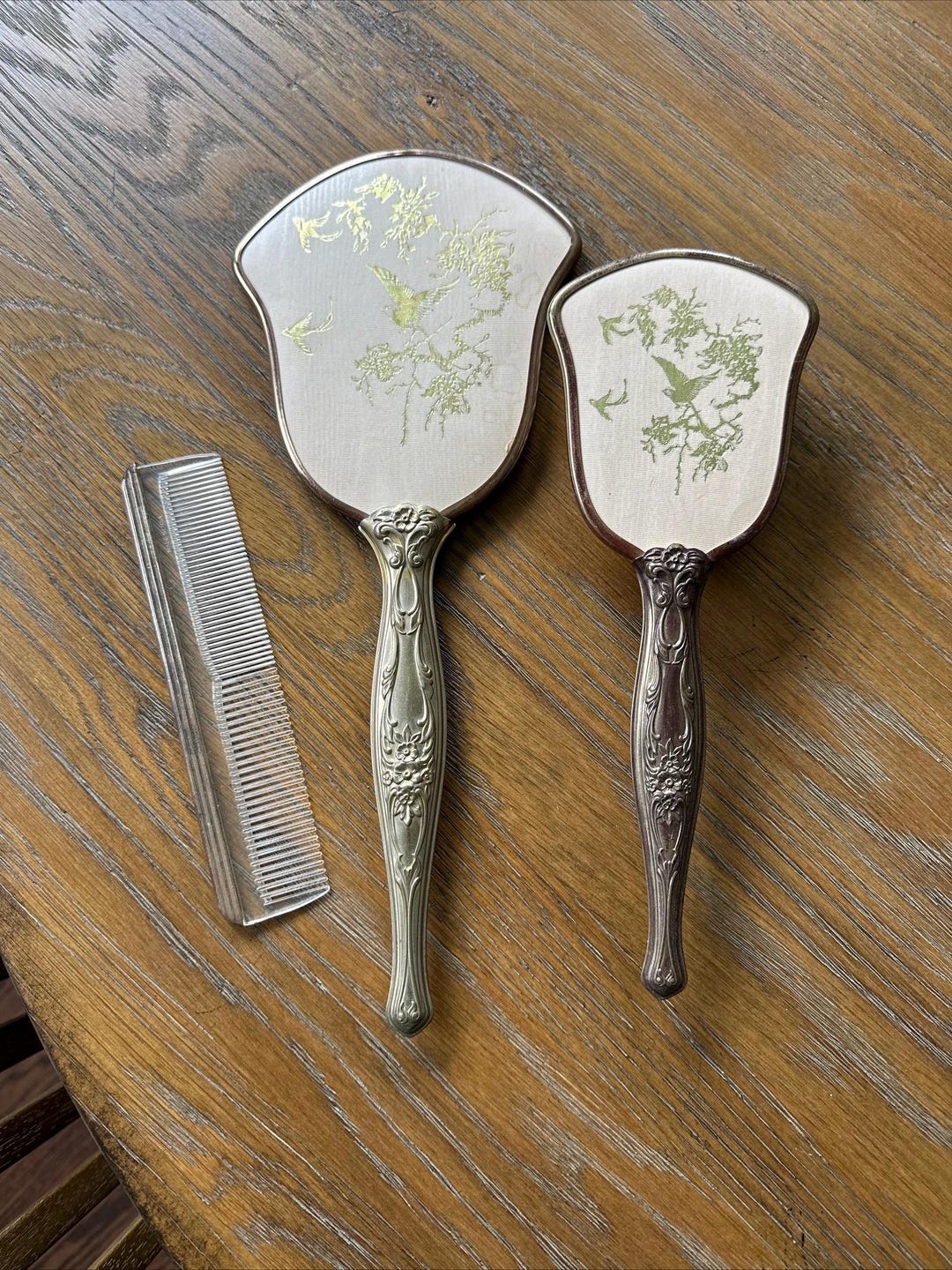 Vintage Victorian Pro-phy-lac-tic Jewelite Mirror, Brush & Comb Vanity ...