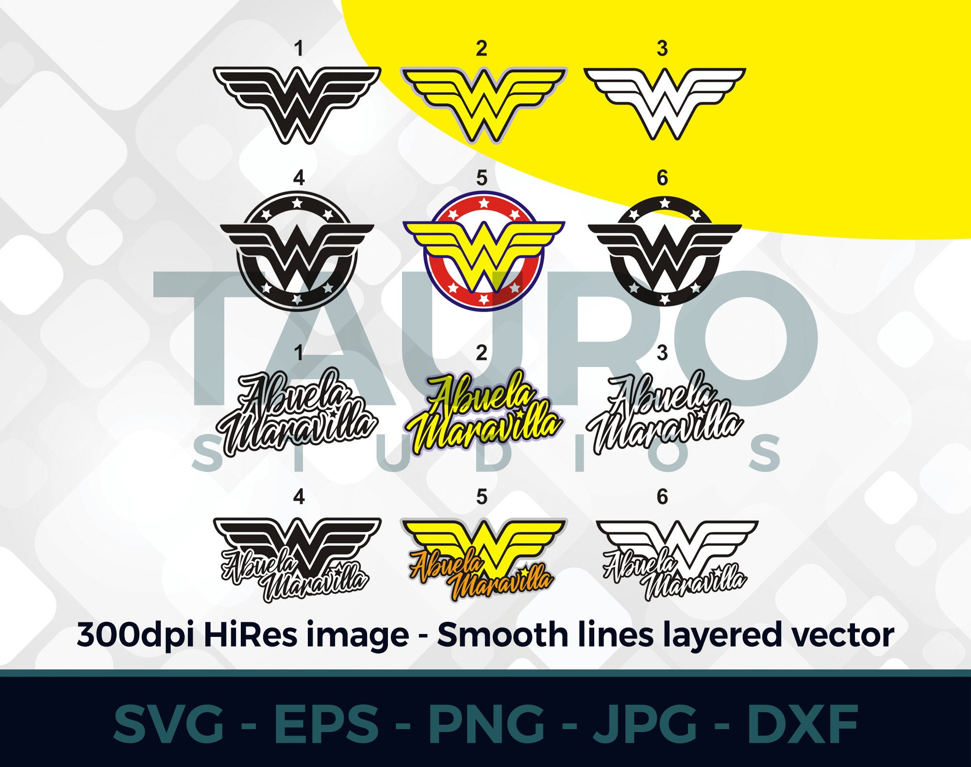Wonder Woman, Grandma Wonder, Svg, Clipart Files for Cricut, Silhouette ...