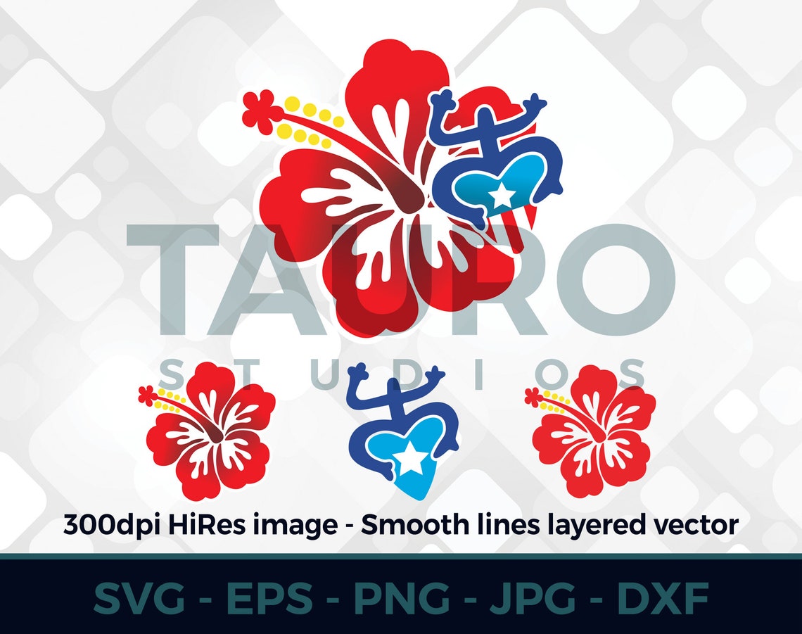 Flor de Maga y Coqui Taino SVG, PNG ready to print or cut on Cricut ...