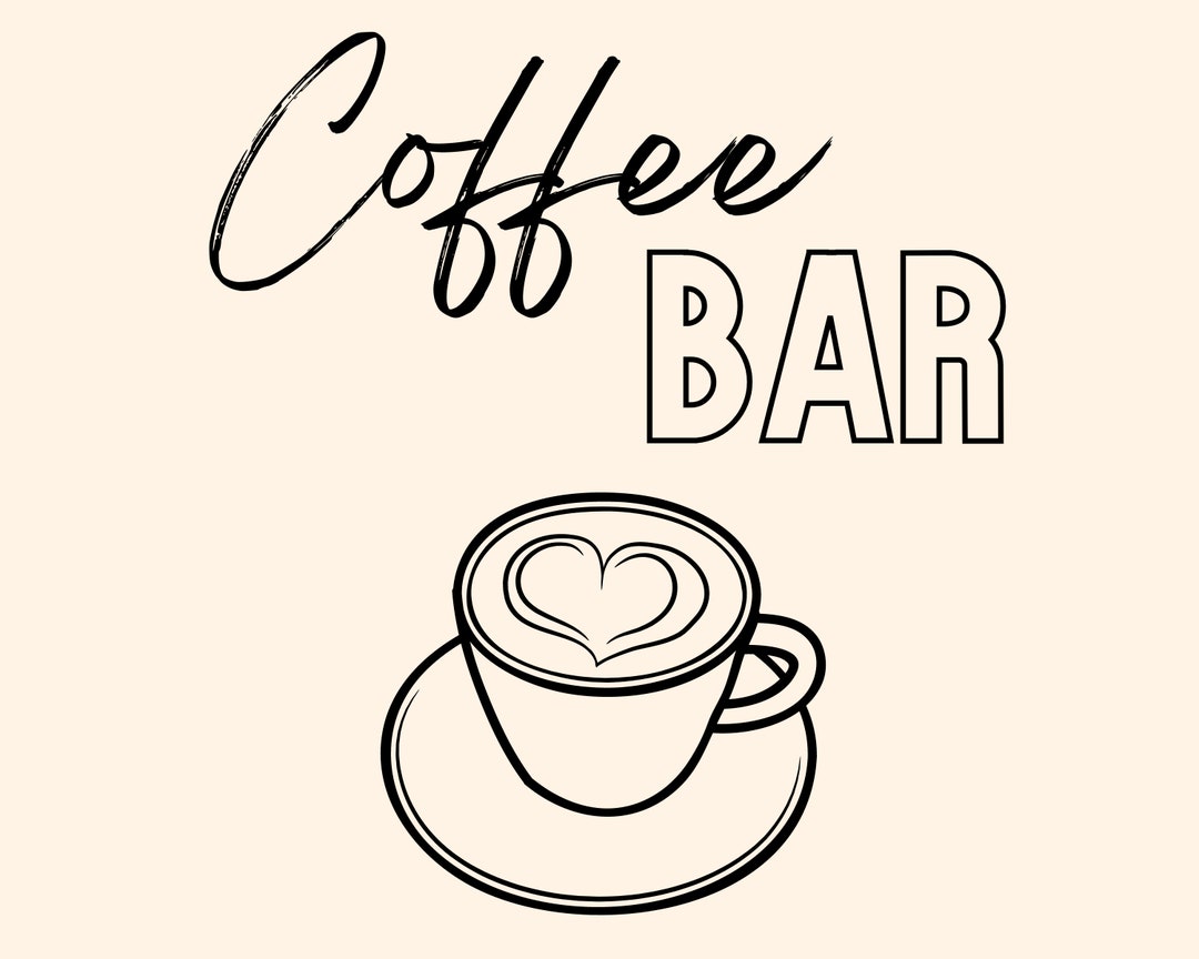 Coffee Bar Print, Digital Download - Etsy