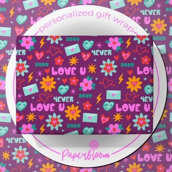 Romantic Wrapping Paper - Etsy