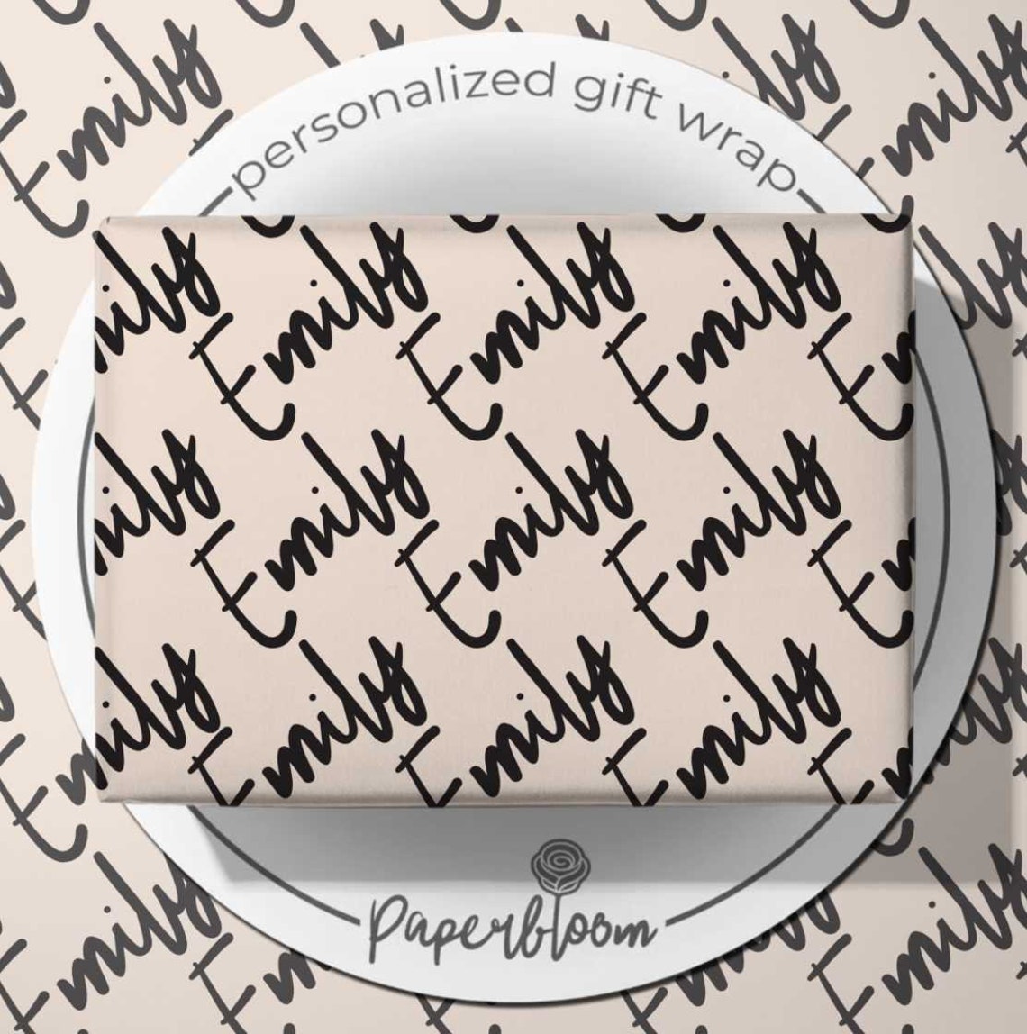 Custom Name Personalized Wrapping Paper Customizable Holiday - Etsy
