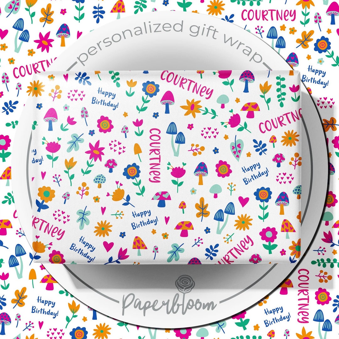 Custom Name Personalized Wrapping Paper, Customizable Holiday, Birthday ...