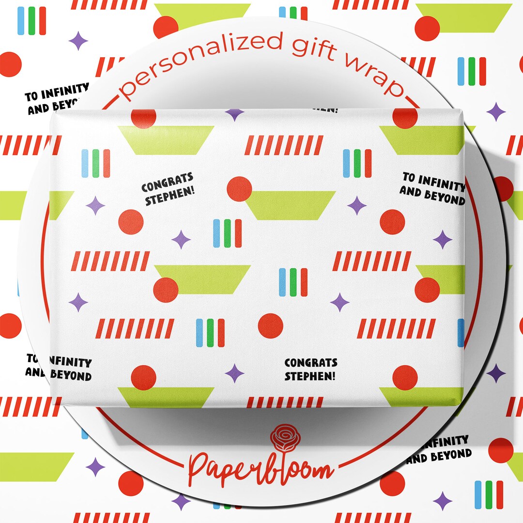 Custom Name Personalized Wrapping Paper, Customizable Holiday, Birthday ...