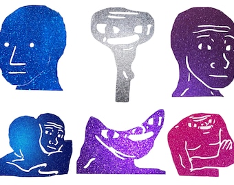 Wojak Meme Sticker Bundle: Afraid, Tired, Angry, Blushing High-quality ...