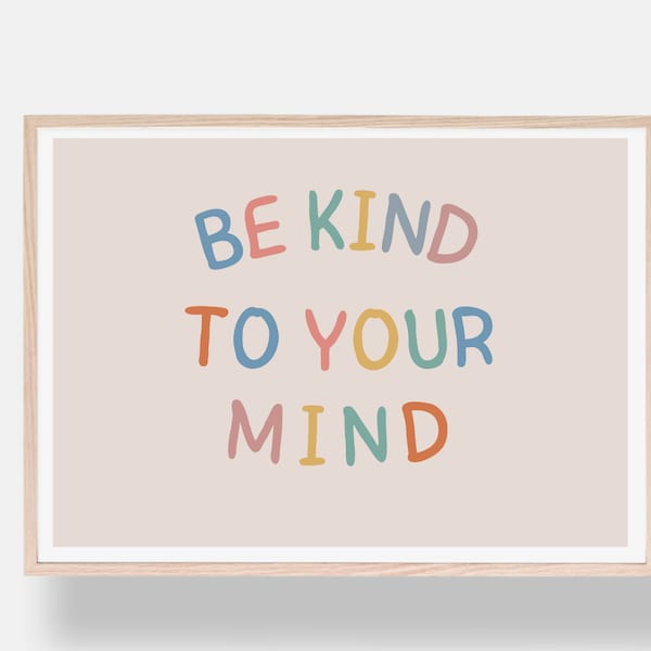 Be Kind to Your Mind Poster - Etsy