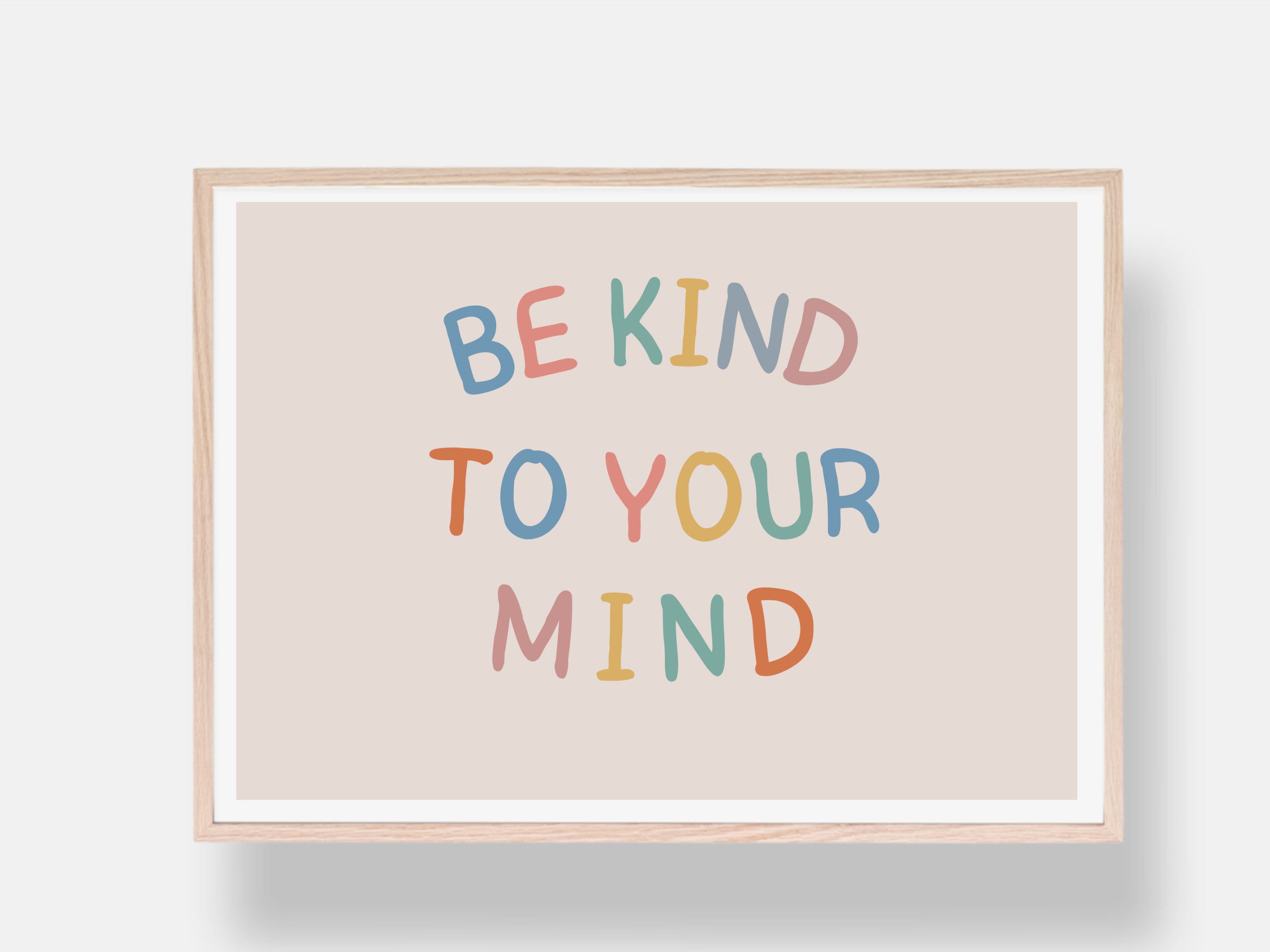 Be Kind to Your Mind Poster | Mental Health Art | Therapy Office Decor ...