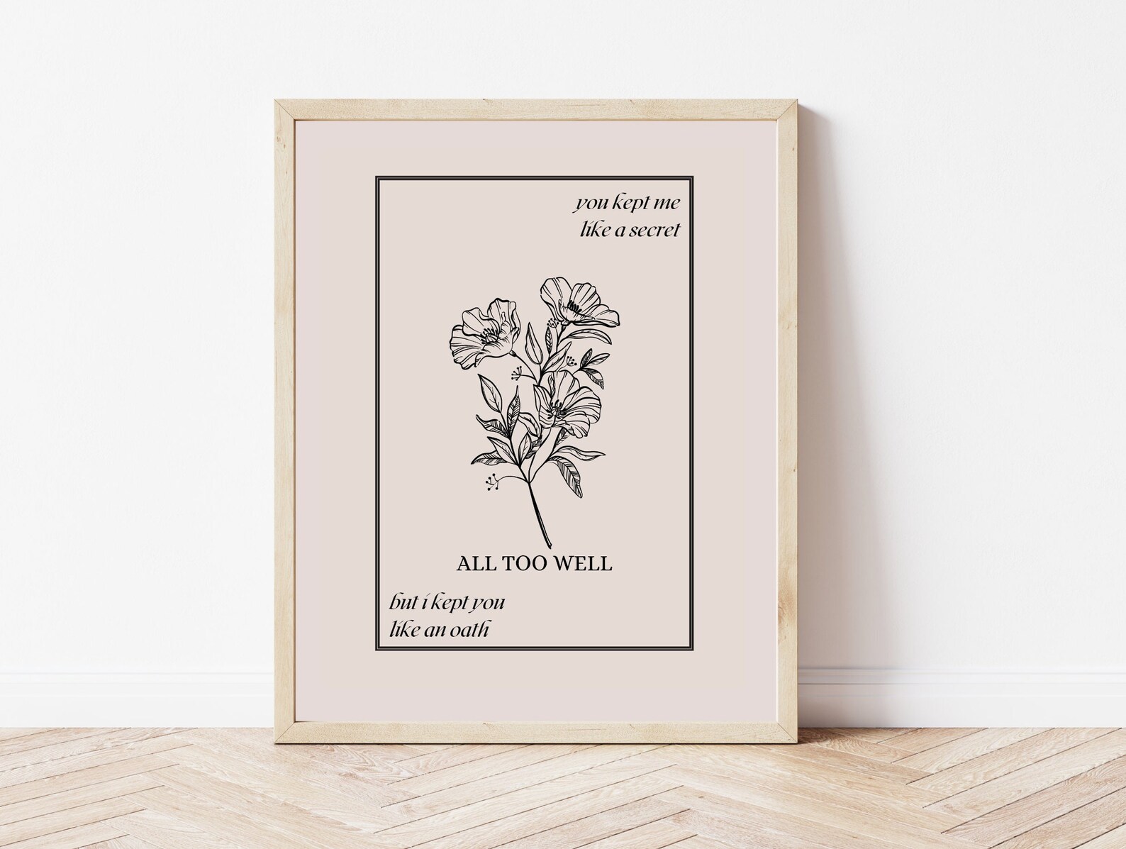 Taylor Swift Wall Art, Aesthetic Digital Print, Boho Printable, All Too ...
