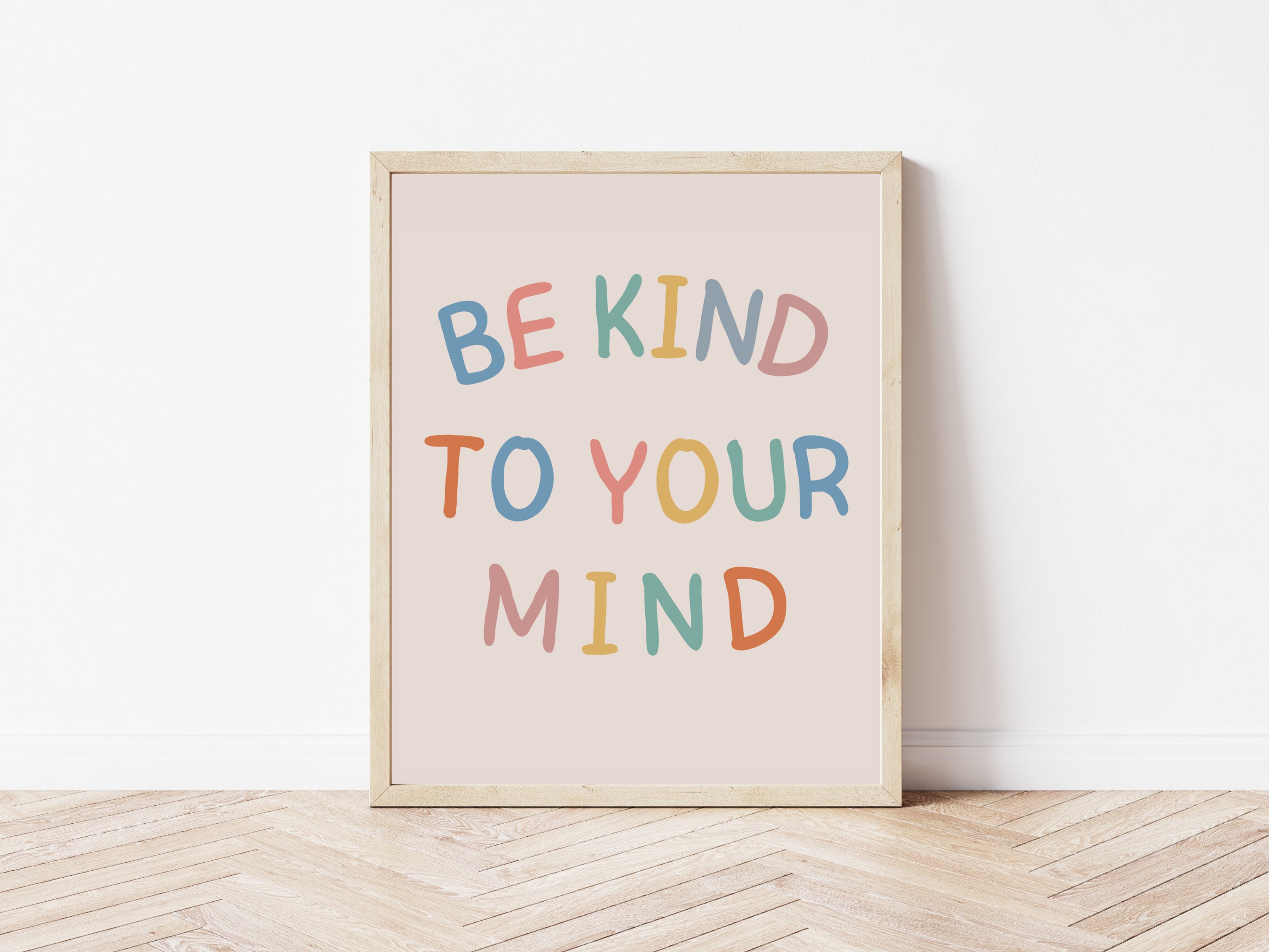 Be Kind to Your Mind Poster | Mental Health Art | Therapy Office Decor ...