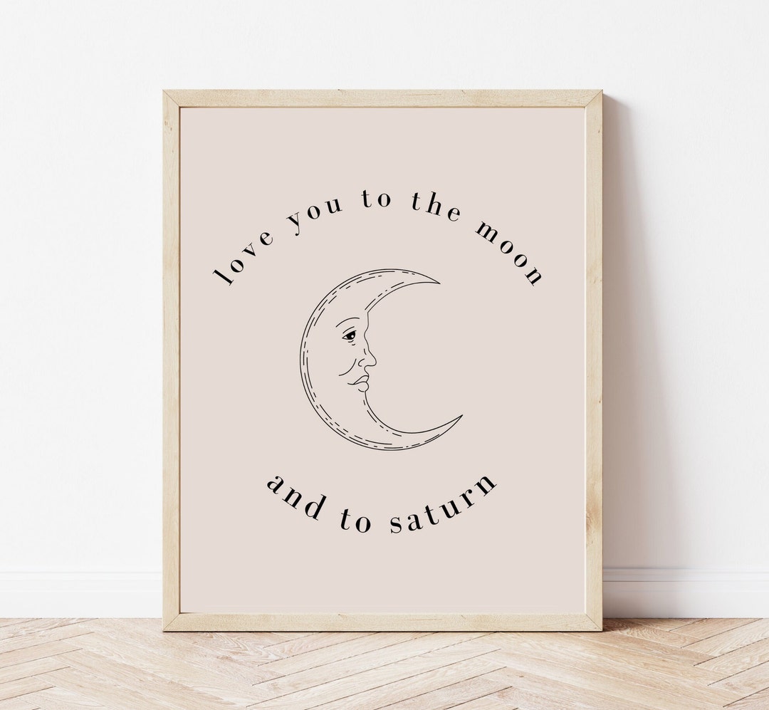 Taylor Swift Digital Print, Love You to the Moon and to Saturn ...