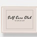 Self Care Club Poster | Mental Health Art | Therapy Office Decor ...