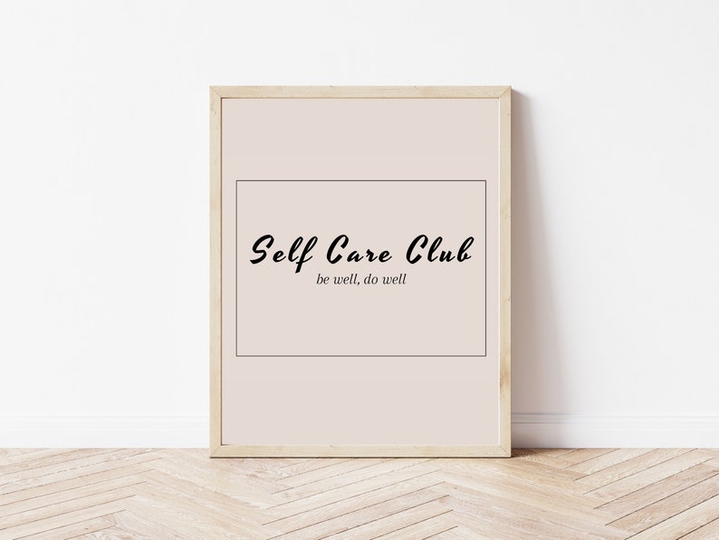Self Care Club Poster | Mental Health Art | Therapy Office Decor ...