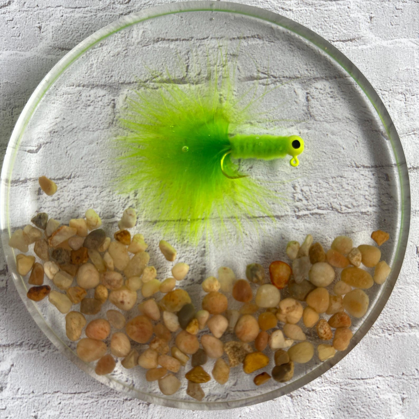 Handmade Fishing Lure Coasters: Resin River Rock Cabin Decor - Etsy