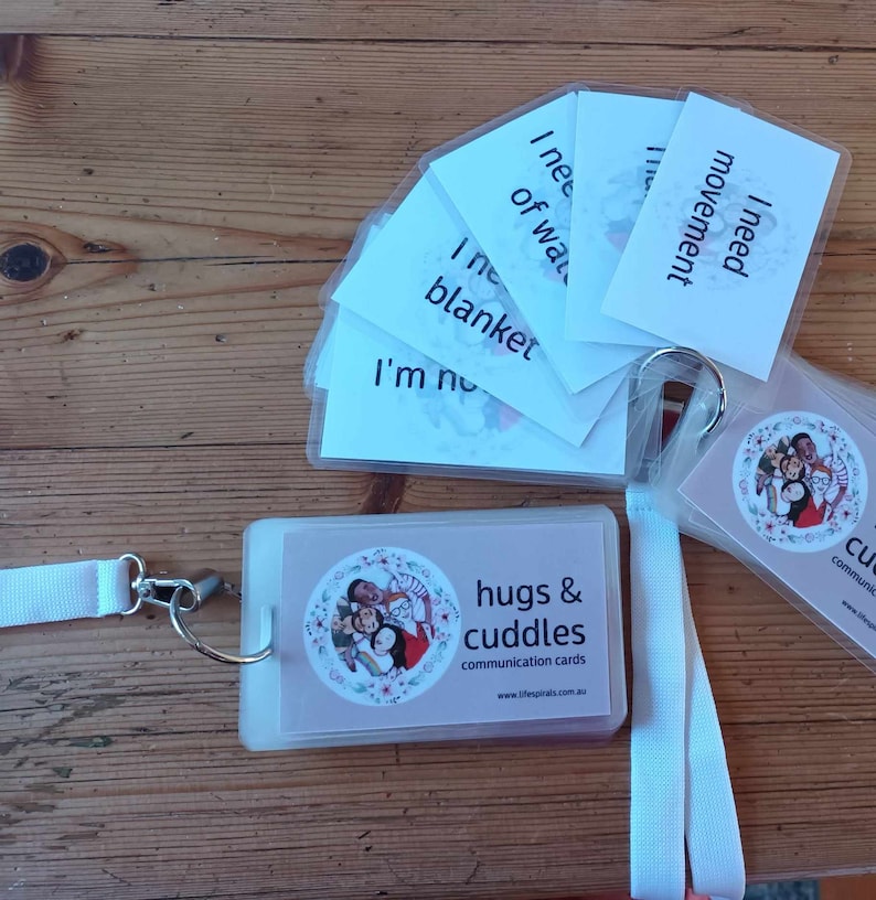 Communication Cards With Lanyard - Etsy