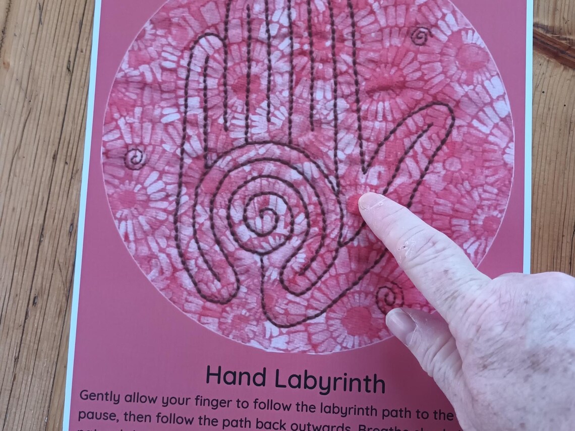 Spiral Hand Labyrinth Printable, Instant Download, for Mindfulness and ...