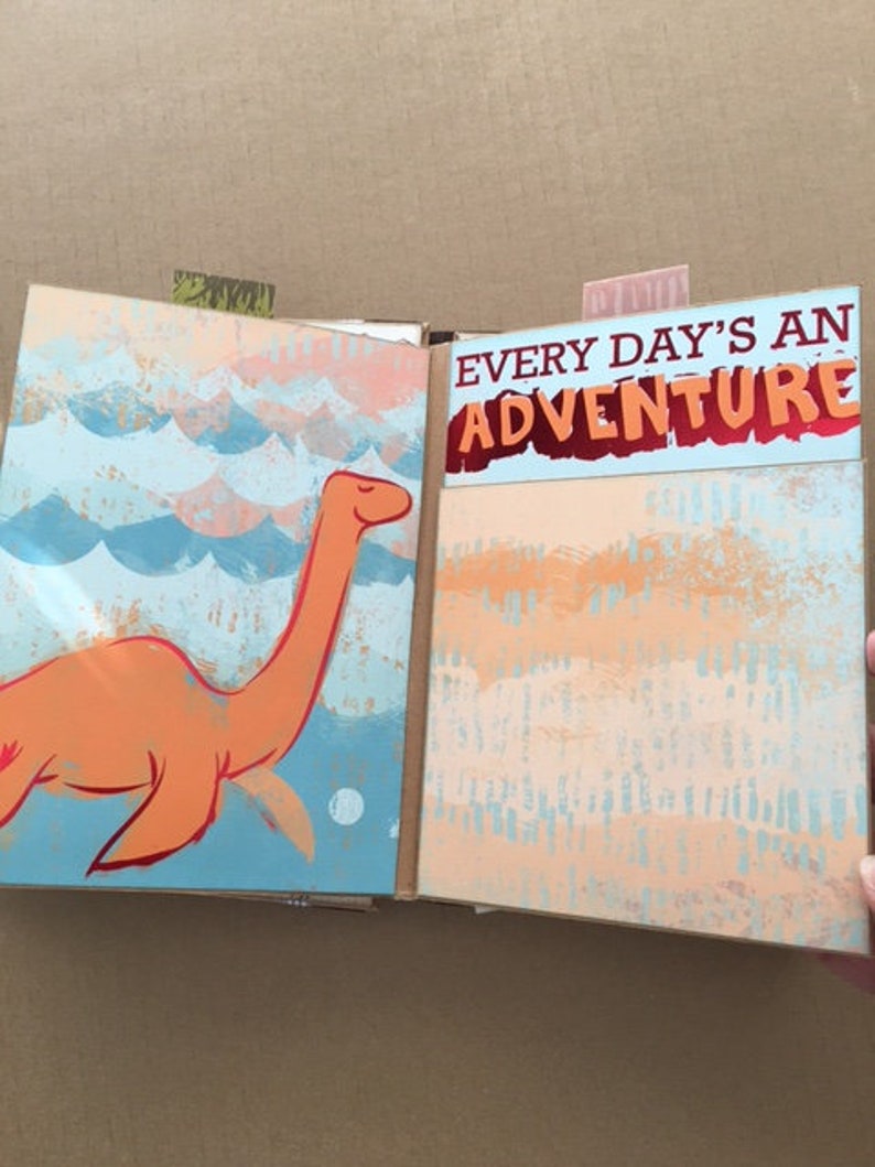 Handmade DINOSAUR THEME Mini Album/memory Book 8" X 5.5" X 2" - Etsy
