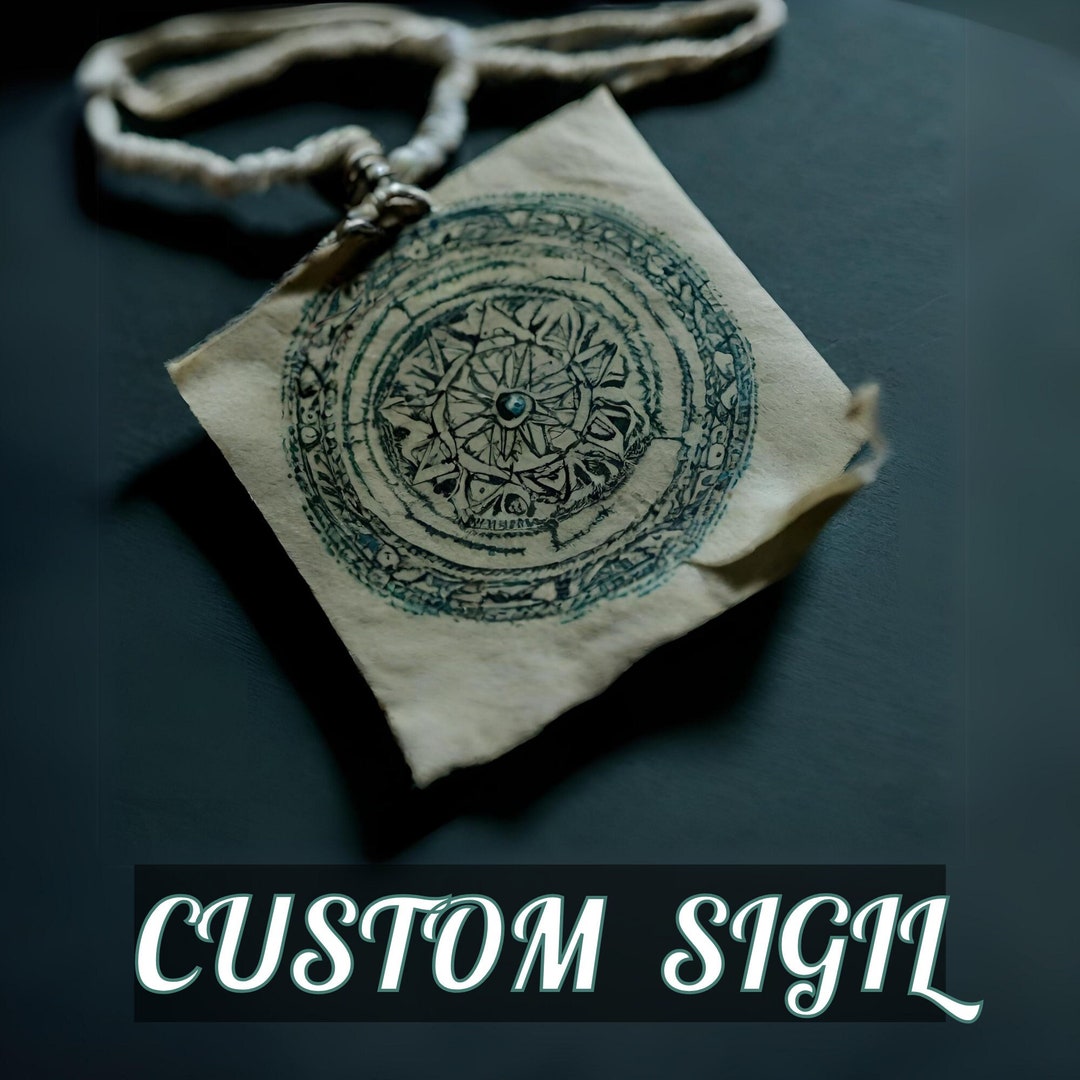 Custom Sigil - Personalized Sigils - Protection - Black Casting - White ...