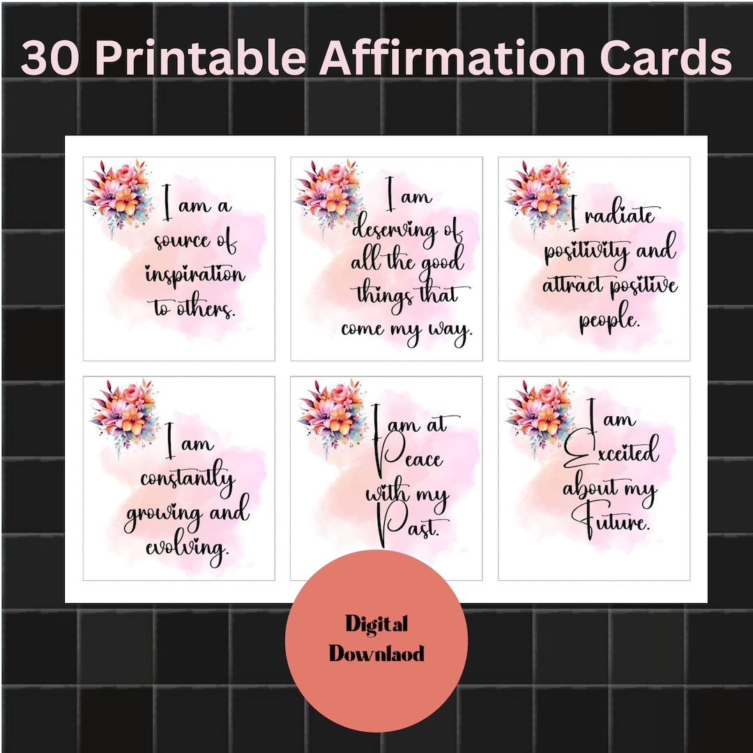 Positive Affirmations, Printable Affirmations, Self Love Affirmations ...